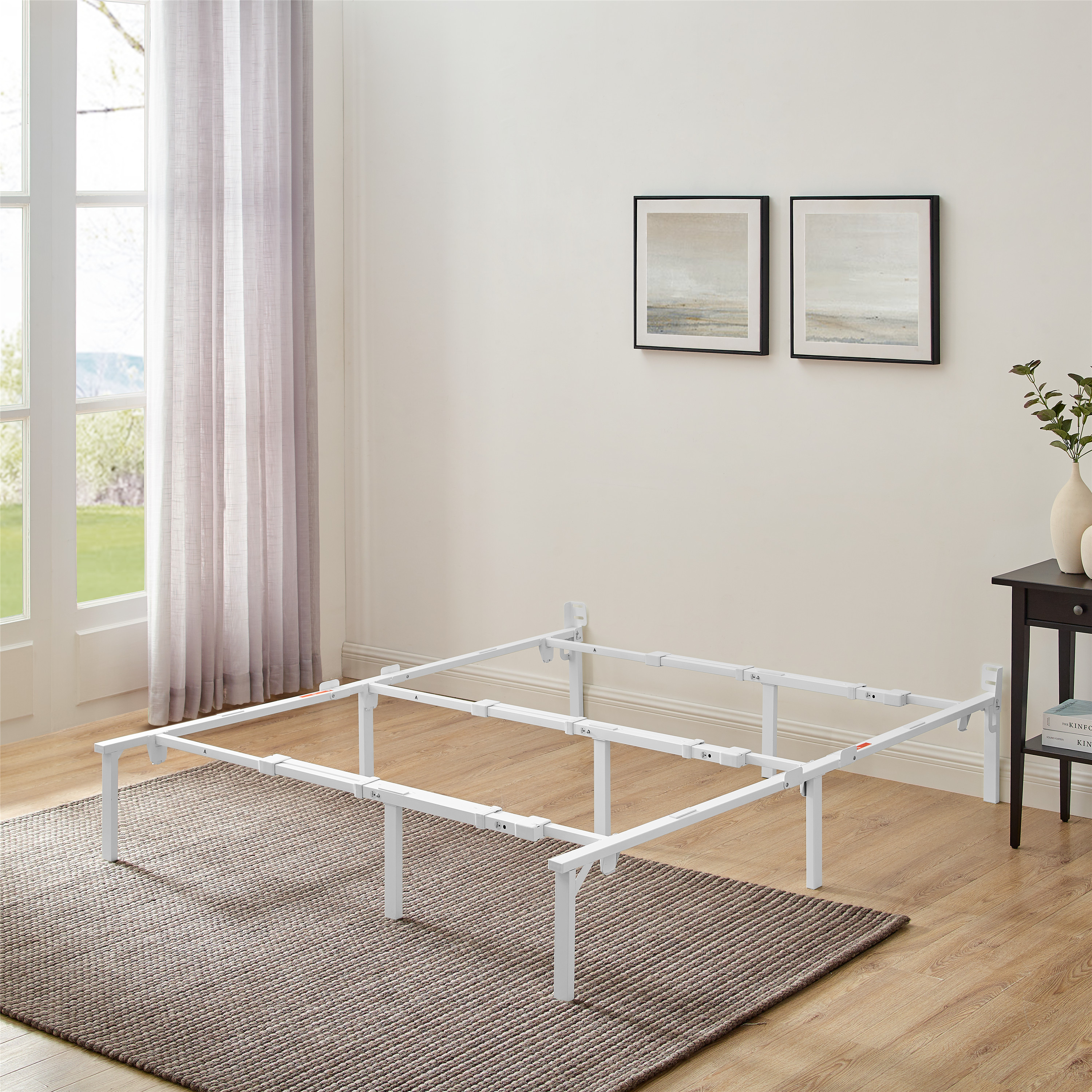 Mainstays 12 Adjustable Metal Bed Frame White Twin King Walmart Mainstays 12 Adjustable Metal Bed Frame White Twin King Walmart