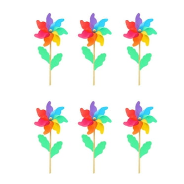 In the Breeze 2864-PACKS — Rainbow Poly Petal Pinwheel Spinners, 8-Inch ...