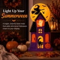 Summerween Haunted House Blow Mold LED Light- Light Up Purple Halloween ...