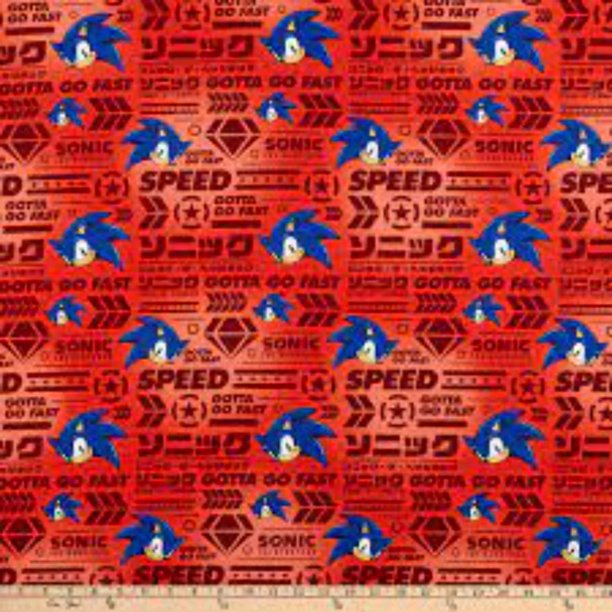 Sonic the Hedgehog Cotton Fabric - Walmart.com