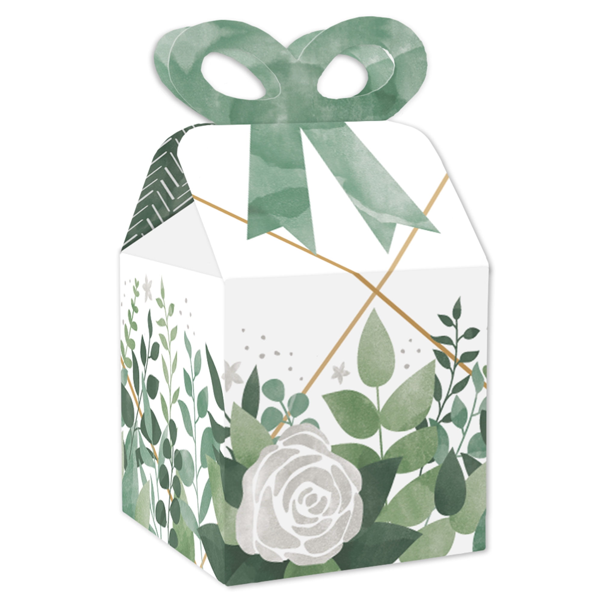 Big Dot of Happiness Boho Botanical - Square Favor Gift Boxes ...