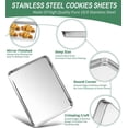 Stainless Steel Bakeware, 2 Pcs Stainless Steel Jelly Roll Pan, Baking ...