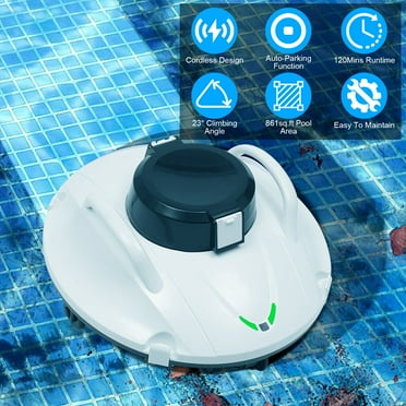 Aiper SG800B Cordless Robotic Pool Vacuum, Wireless Automatic Cleaner ...