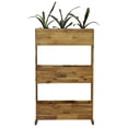 Progressive Furniture Juniper Acacia Wood 3 Tier Planter in Natural ...