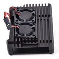For Raspberry Pi 4B Black Aluminum Alloy Protective Box Enclosure Case ...
