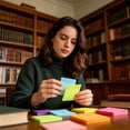 8 Colors Accordion Sticky Notes Multi-layer Colorful Index Memo Pads ...