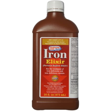 Ferrous Sulphate Iron Elixir 16 oz - Walmart.com