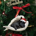 Angel Dog Car Ornament Shatterproof Acrylic Christmas Tree Decoration ...