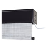 Keystone Fabrics Motorized PVC Outdoor Patio Sun Shade 6ft Wide (Gray ...