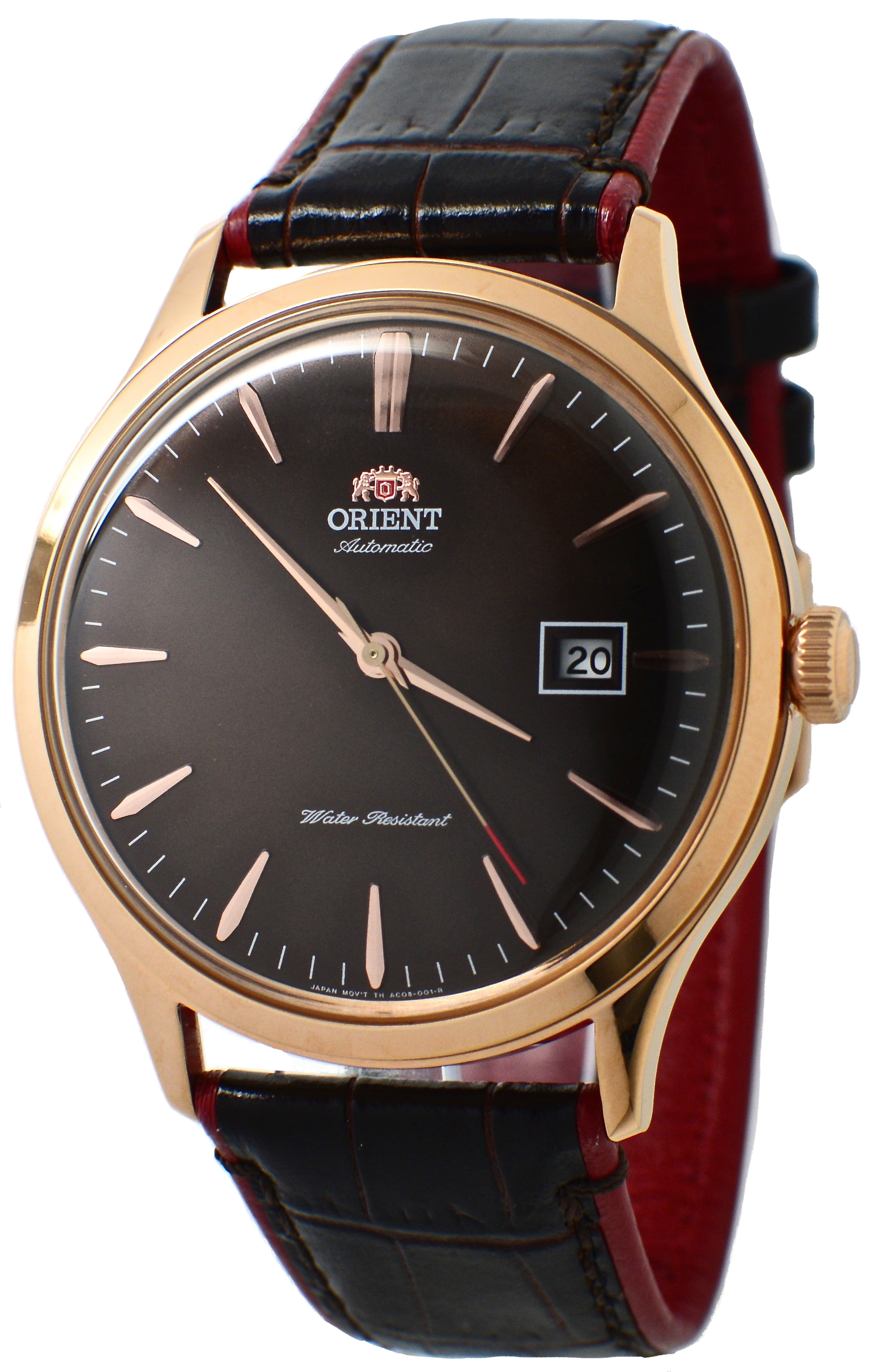 Orient - Orient Men's Bambino Version 4 FAC08001T0 Brown/Red Leather ...