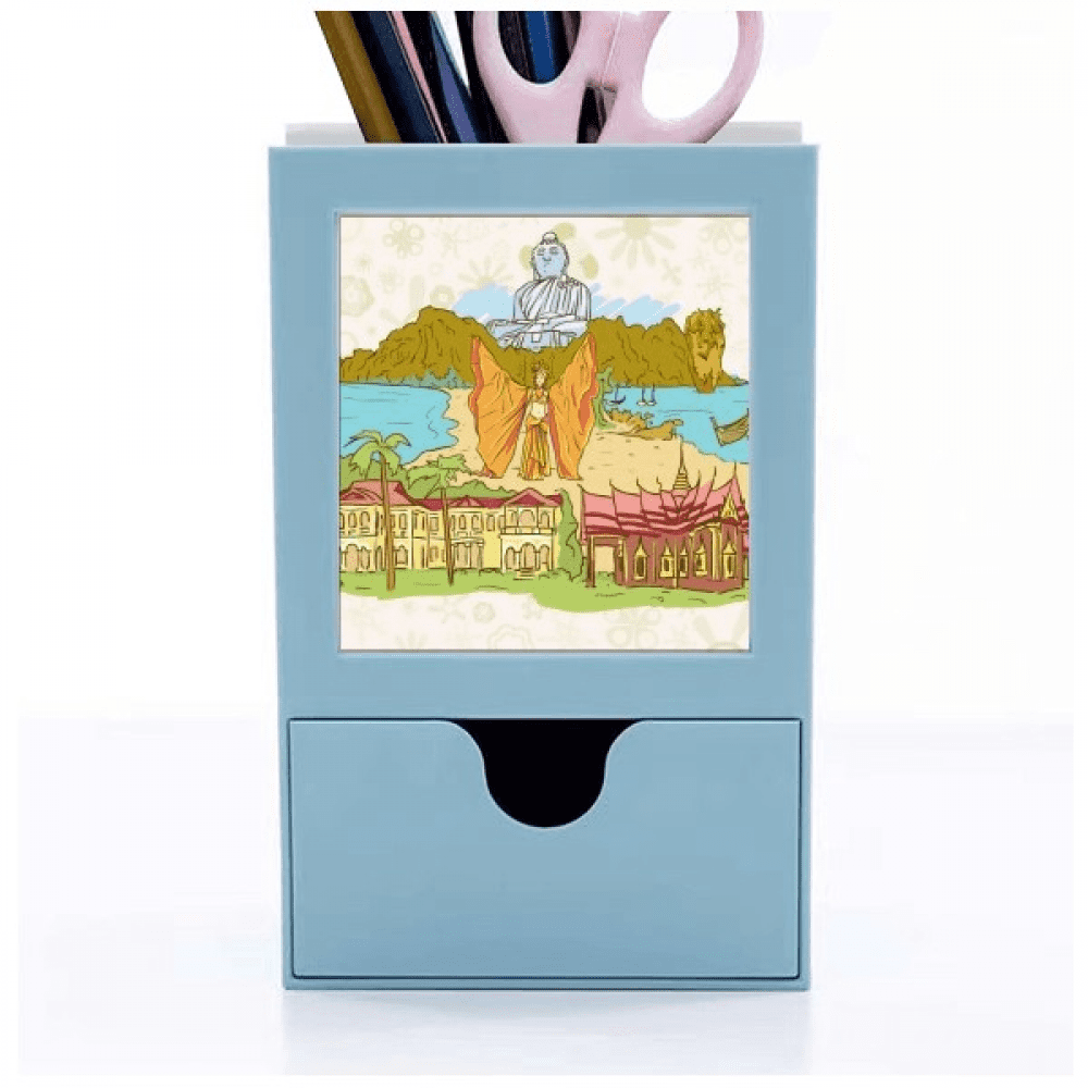 Culture Temple Landmark Desk Supplies Organizer Pen Holder Card ...