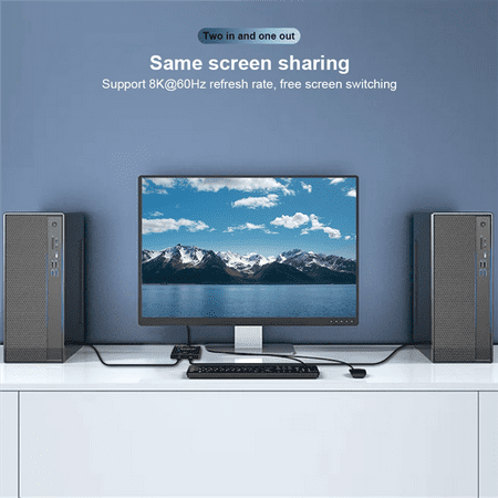 KVM USB C Two-Way Switch 1X2/2X1 USB 3.1 Splitter Data Video Switcher ...