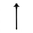 VOLT Flat Hat 12V Black Brass Path Light (5" Shade, 25" Tall) - Walmart.com