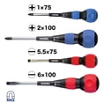 Vessel 2204PBU Ball Grip Screwdriver Set, 4-Piece JIS Precision Set ...