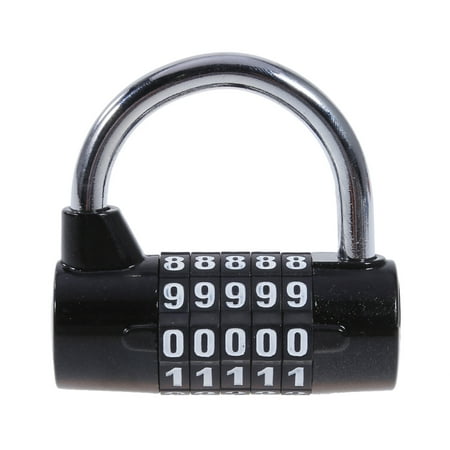 TB&W 5 Digit Password Safety Lock Wide Shackle Combination Padlock New ...