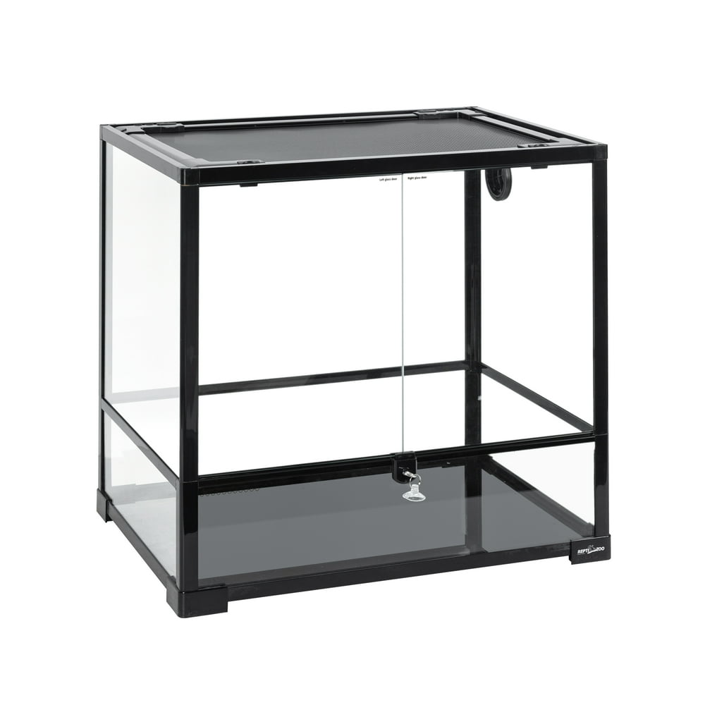 REPTIZOO Reptile Glass Terrarium with Double Hinge Door 24" x 18" x 24 ...