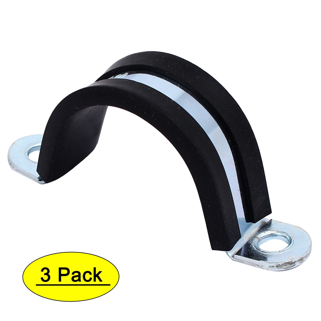 M30 EPDM Rubber Lined U Shaped Pipe Tube Strap Clamps Clips Fasteners ...