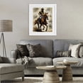 Stupell Industries Gallop Horse & Cowboy White Framed Print Under Glass ...