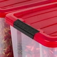 Iris Usa 4 Pack 20 5qt Stack And Pull Plastic Storage Bin With Secure