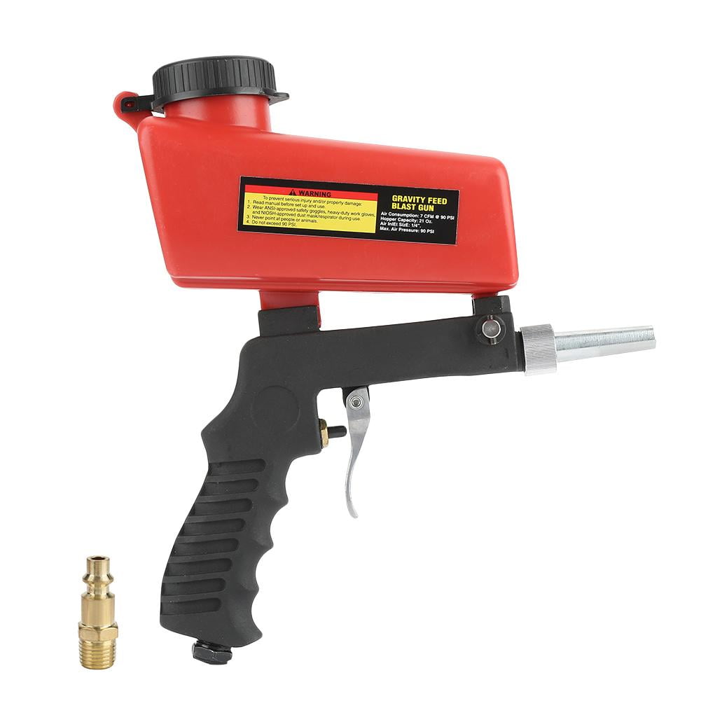 Fyearfly Sandblasting Gun Gravity Feed Hand Held Sandblaster Air Sand ...