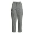Time and Tru Women's Mid Rise Straight Utility Pants, 27" Inseam, Sizes ...