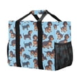 Cute Dachshund Dogs Reusable Grocery Bags with Handle Side Pocket ...
