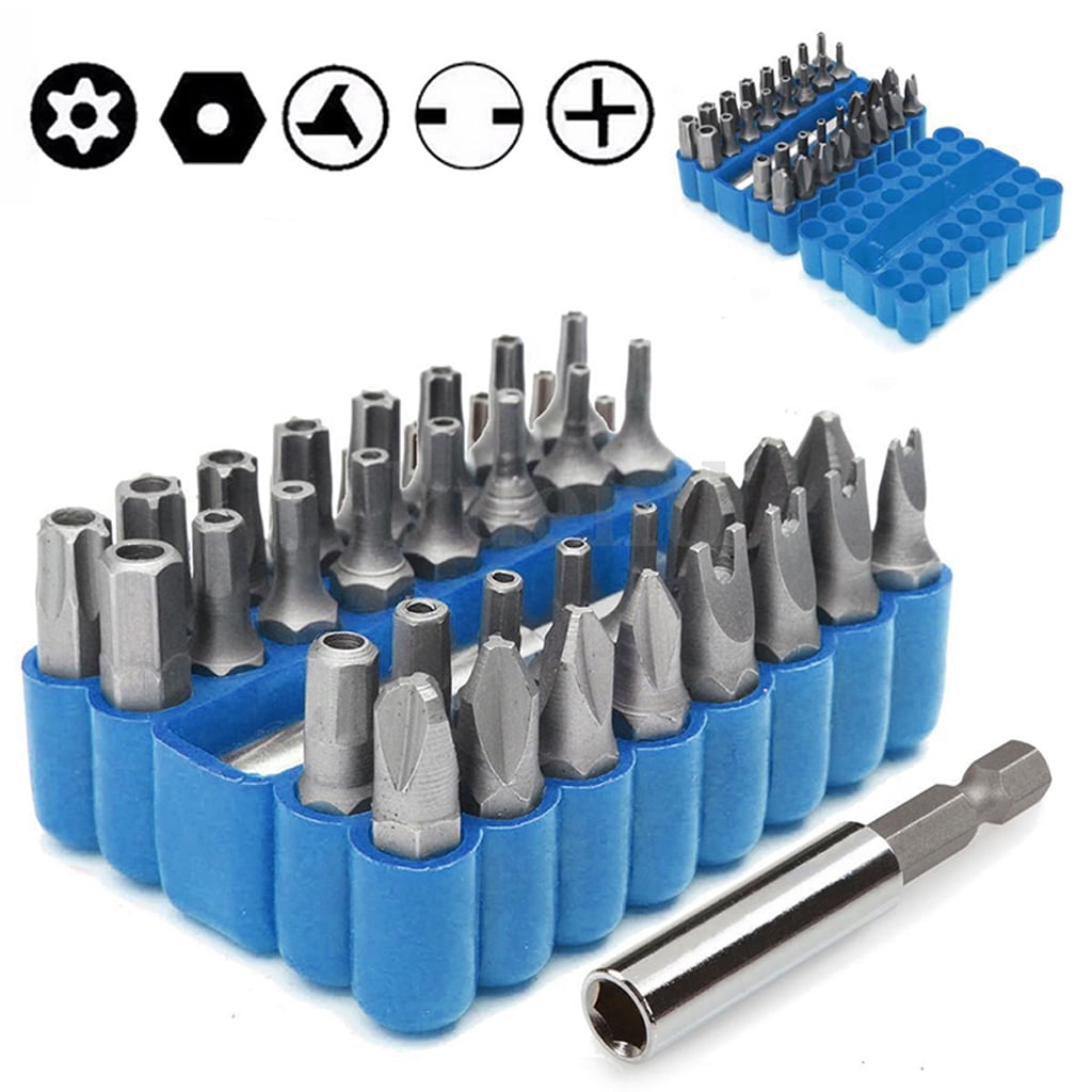 Security Bit 33Pcs Set Tamper Proof Torx Spanner Screwdriver Star Hex ...