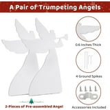 VINGLI Outdoor Christmas Decorations Angels, 3ft Set of 2 Weather ...