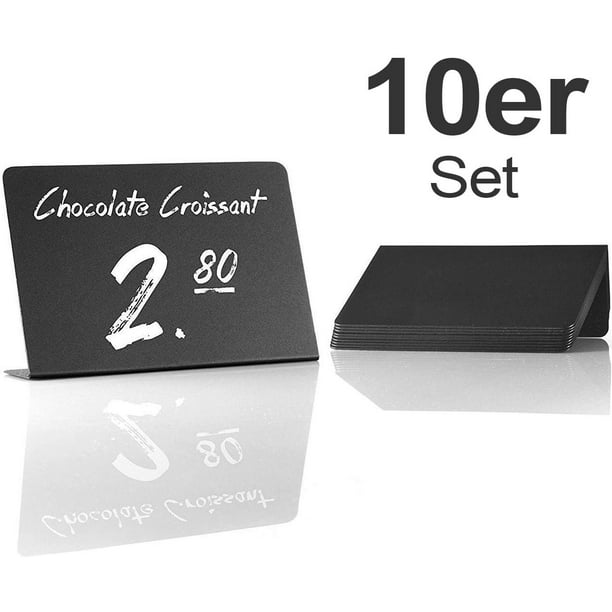 Set Of 10 Small Chalk Boards for Writing On - 76x101mm Mini Boards for ...