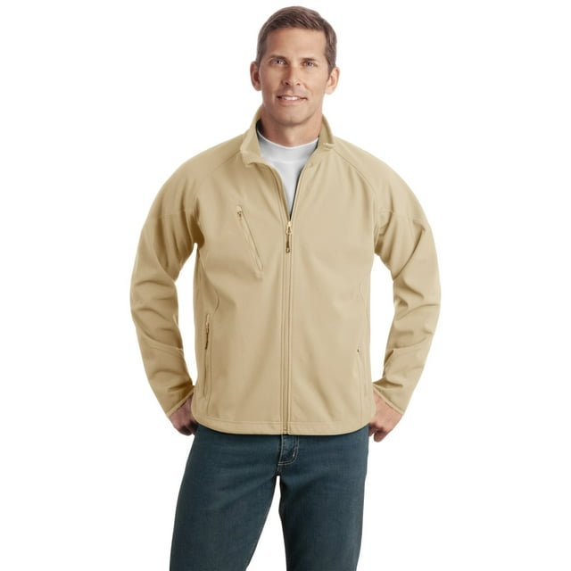 Port Authority Mens Front Zippered Pocket Textured Soft Shell Jacket ...