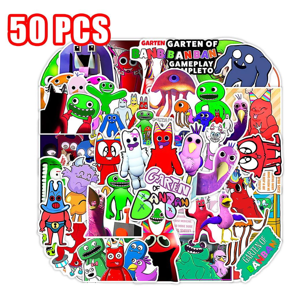 50pcs Garten Of Banban Game Cartoon Stickers Kindergarten Decals Car ...