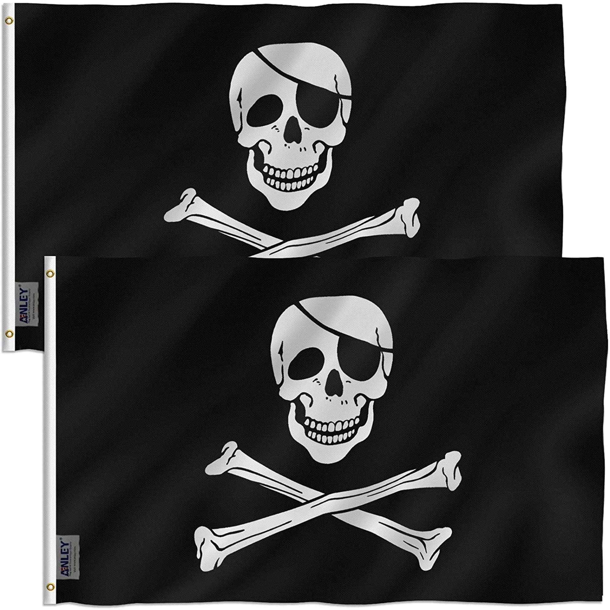 Click here for Anley Pack Of 2 Fly Breeze 3x5 Foot Jolly Roger Fl... prices