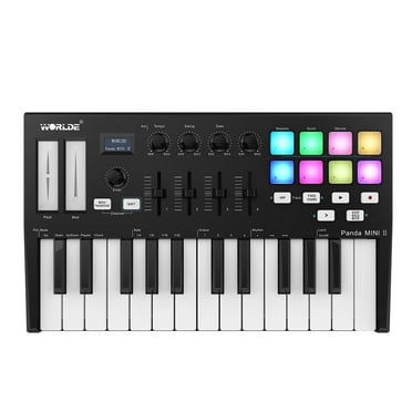 Worlde Panda mini Portable Mini 25-Key USB Keyboard and Drum Pad MIDI ...