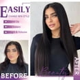 Real Human Hair Invisible Straight Seamless Clip On Hair Extensions ...