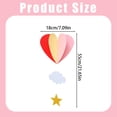 7.5in 18-22in 3D Heart Shaped Hot Air Balloon Paper Garland, Reusable ...