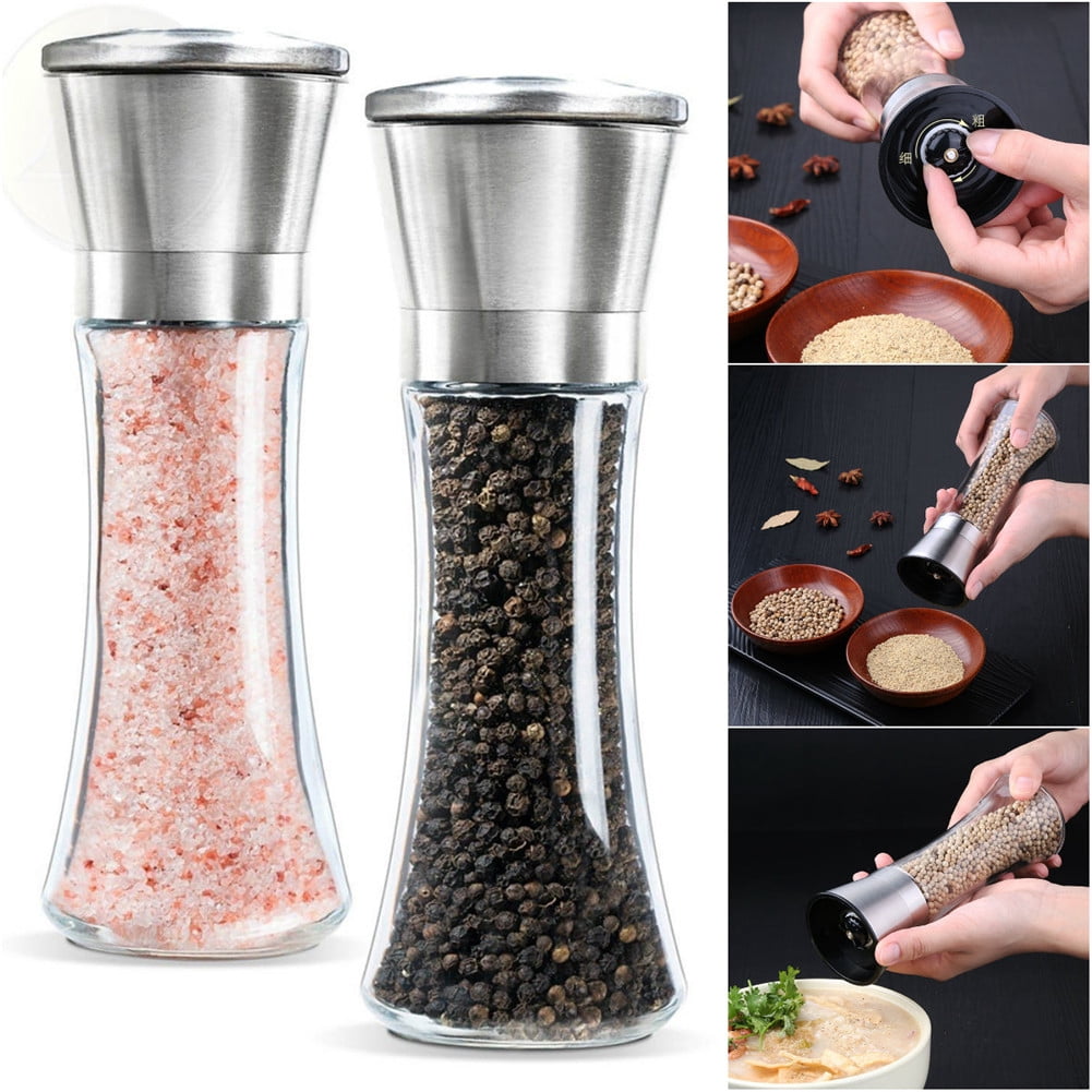 304 Stainless Steel Pepper Grinder Manual Pepper Grinding Mill Bottle ...