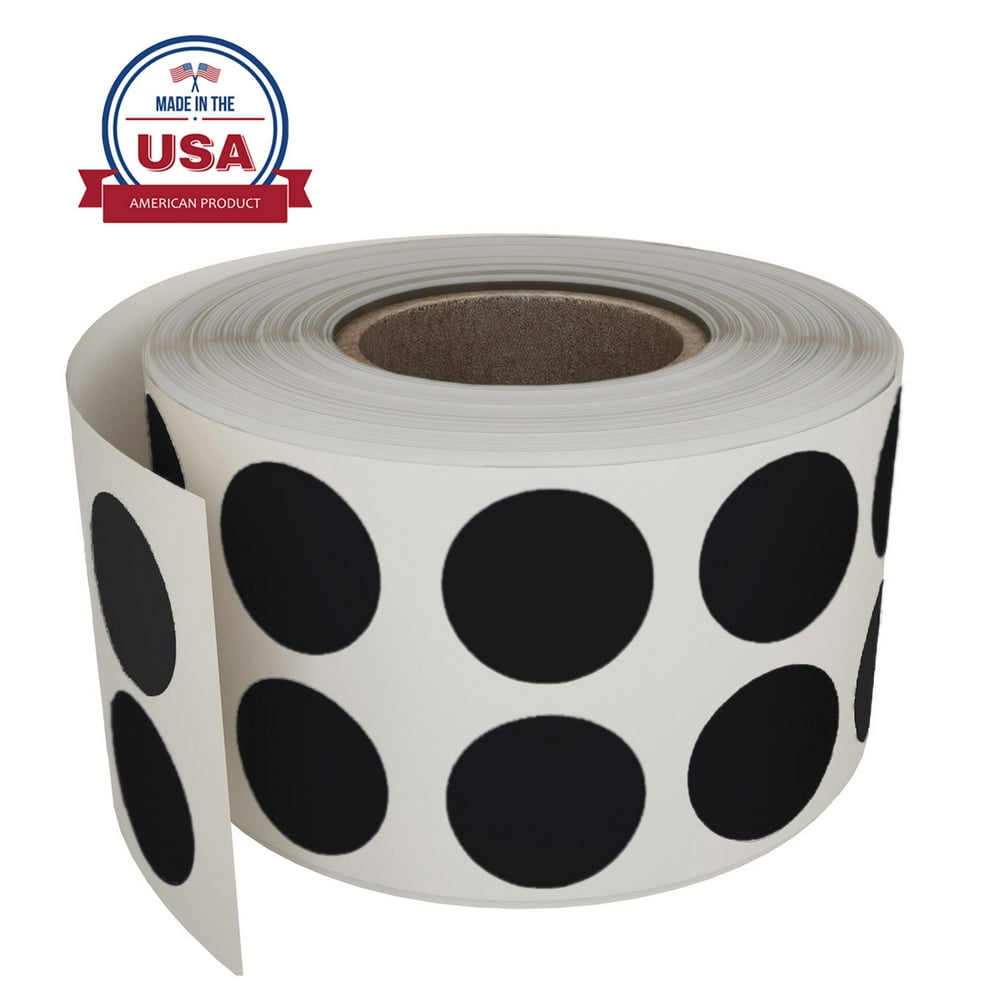 Round Stickers - Color Coding Labels Adhesive in Black 0.50 inch 13mm ...