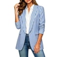 APEXFWDT Striped Blazer Women Long Sleeve Business Casual Work Jackets ...