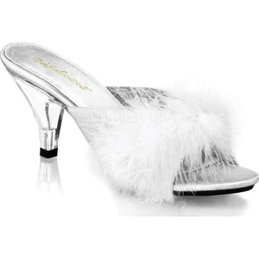 Women's Fabulicious Poise 501F Marabou Slide - Walmart.com