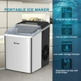Costway Stainless Steel Ice Maker Countertop 26Lbs/24H Self-Clean ...