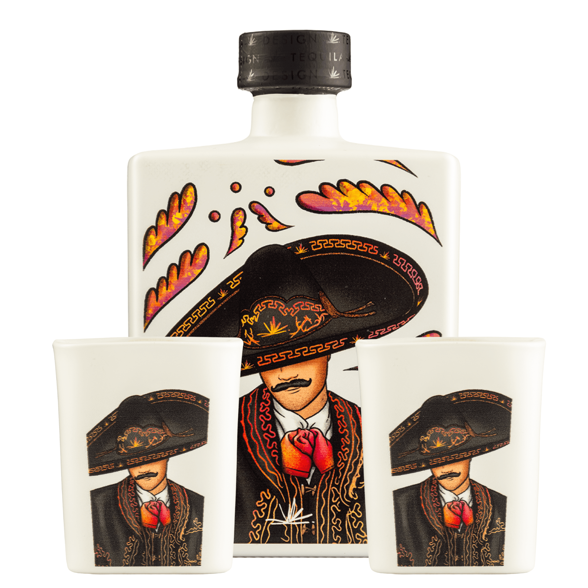 Kit Tequila DSGN Blanco BM Mariachi 750 Ml con 2 Vasos DSGN Tequila ...