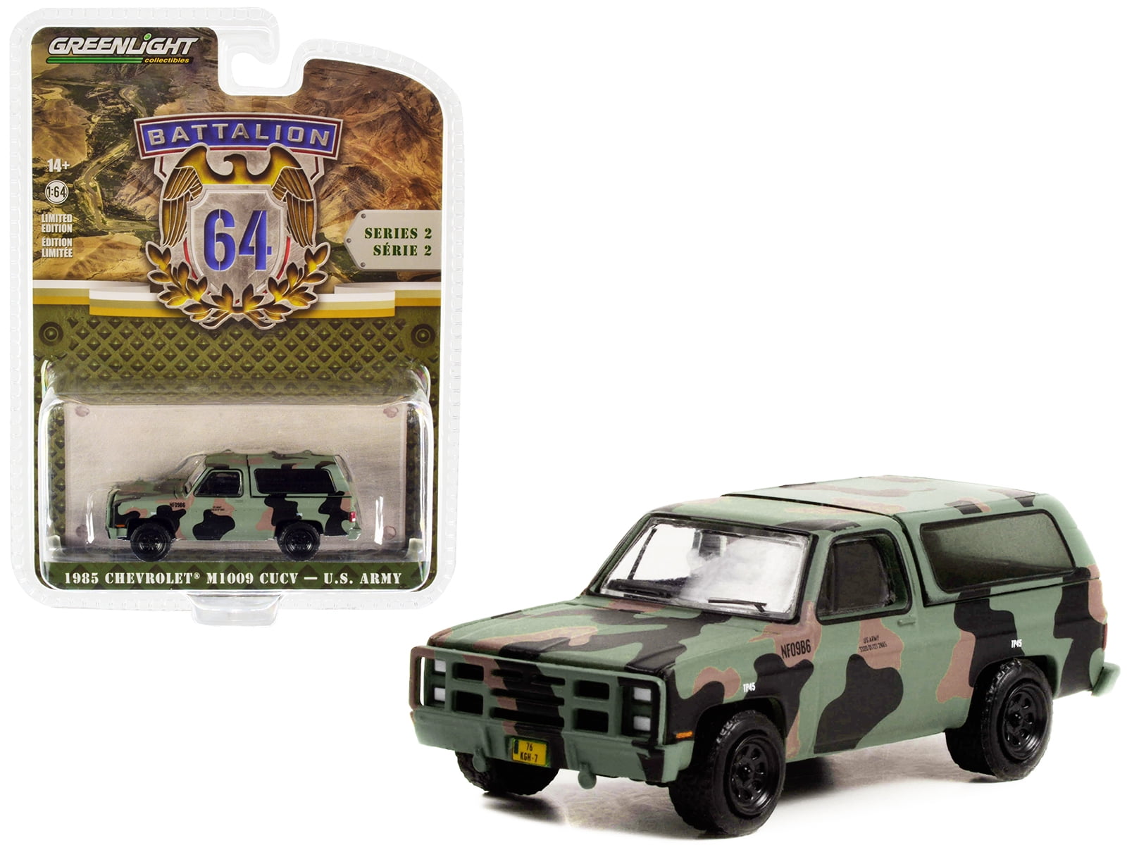 1985 Chevrolet M1009 CUCV Camouflage "U.S. Army" "Battalion 64" Release ...
