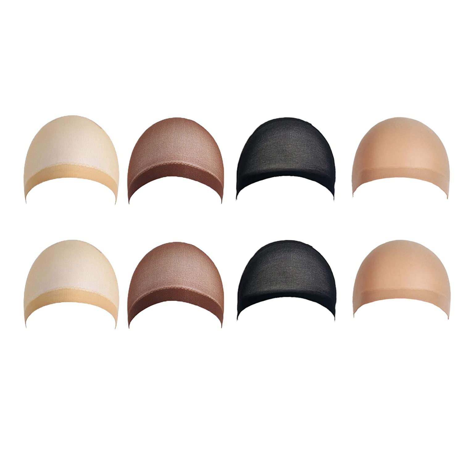 8 Pieces Wig Caps for Women Stretchy Nylon Wig Caps Stocking Caps for ...