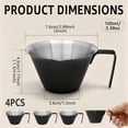4 Pack Stainless Steel Espresso Measuring Cup 3.4OZ Espresso Shot Cup ...
