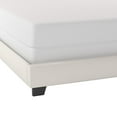 Willow Nailhead Trim Upholstered King Bed, White Faux Leather - Walmart.com