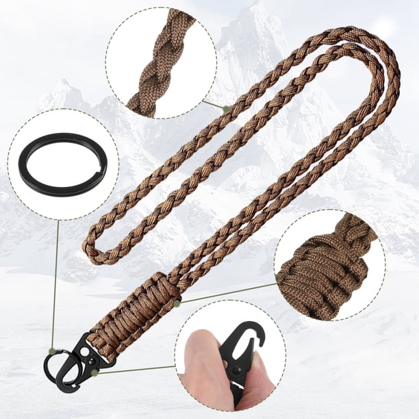 Ruiboury 2x Smooth Line Paracord Lanyard Keychain For Outdoor Adventure ...