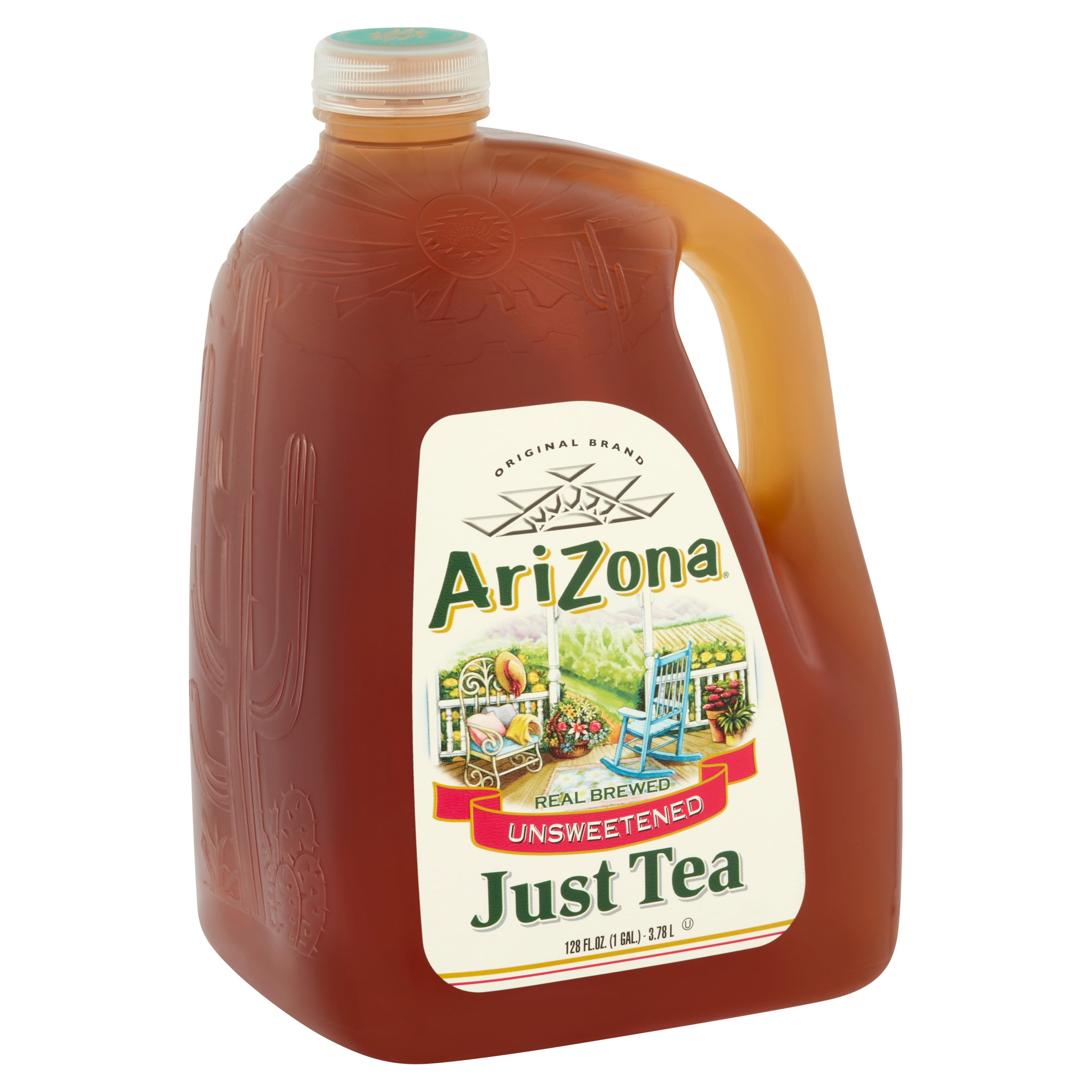 AriZona Real Brewed Unsweetened Just Tea, 128 fl oz - Walmart.com