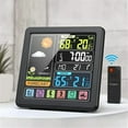 Wooden Wireless Weather Station Alarm Clock Digital Thermometer ...
