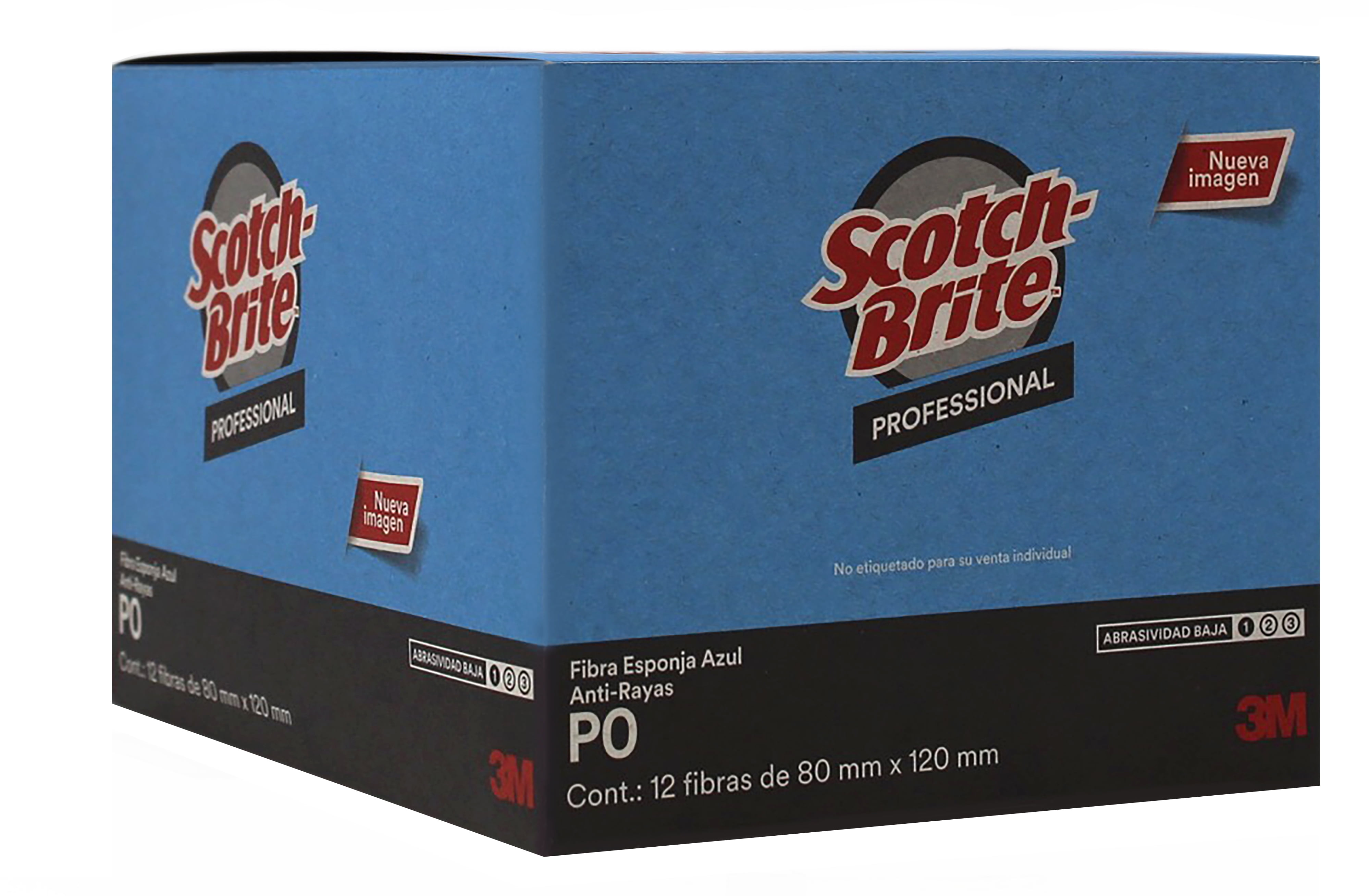 Scotch-brite® Anti-rayas P-0 Fibra Esponja Azul C/12 3M fibra | Bodega ...