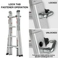 iRerts Telescoping Ladder, 17ft Aluminum Lightweight Extension Ladder ...